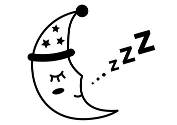 Moon with Zzz Vector Images (over 1,300)