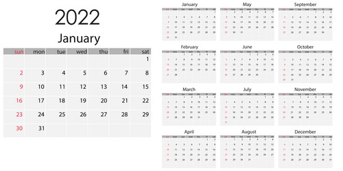 Calendar 2025 year the week starts on sunday Vector Image