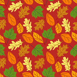Autumn leaf seamless pattern Royalty Free Vector Image
