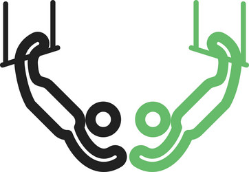 Two persons hanging Royalty Free Vector Image - VectorStock