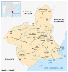 Road map spanish enclave ceuta Royalty Free Vector Image