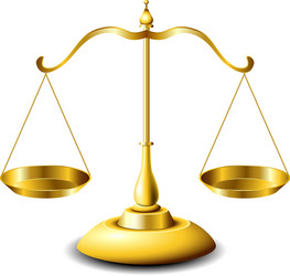 Unbalanced scale of justice Royalty Free Vector Image