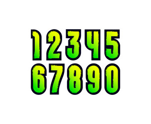 Graffiti Numbers Vector Images (over 3,400)