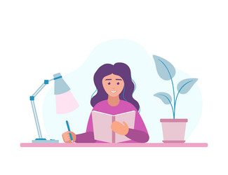 Girl Studying Vector Images (over 48,000)
