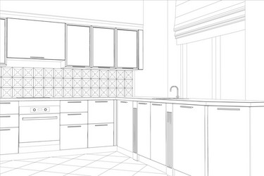 Kitchen Drawing Perspective