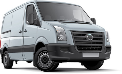 European delivery van Royalty Free Vector Image