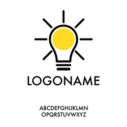 Simple graphic a light bulb Royalty Free Vector Image