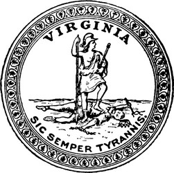 Seal of the commonwealth virginia 1890 vintage Vector Image
