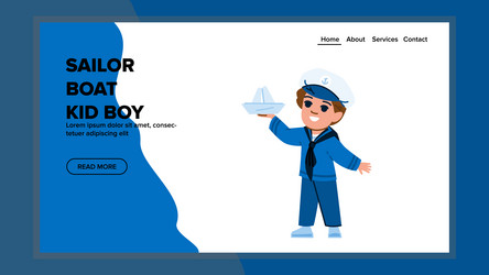 Costume kid boy sailor Royalty Free Vector Image