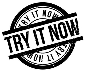 Try now rubber stamp Royalty Free Vector Image