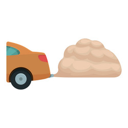 Exhaust car smoke icon cartoon gas vehicle Vector Image