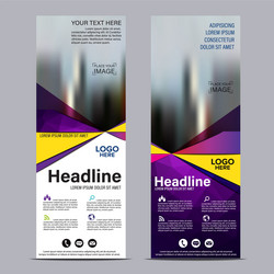 Portrait standee template Royalty Free Vector Image