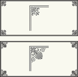 Line simple frame for certificate straight border Vector Image
