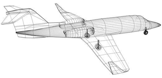 Commercial airplane fast travel Royalty Free Vector Image