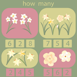 Count how many items in the pictures Royalty Free Vector