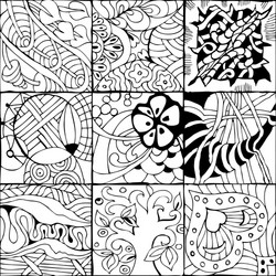 Hand drawn entangle background for coloring page Vector Image