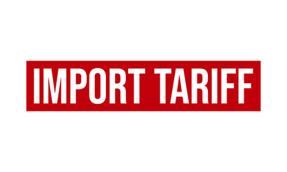 Import tariff rubber stamp seal Royalty Free Vector Image