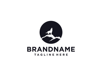 Simple wolf logo design Royalty Free Vector Image