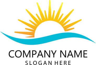 Sun logo Royalty Free Vector Image - VectorStock