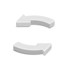 3d circle arrows isometric round refresh Vector Image