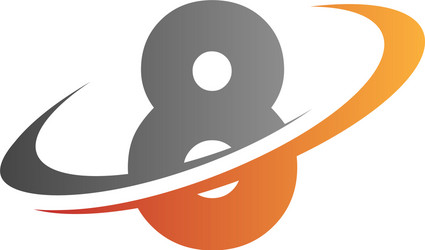 Number circle logo concept icon circle Royalty Free Vector