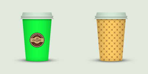 Coffee cup to go creative cup template Royalty Free Vector