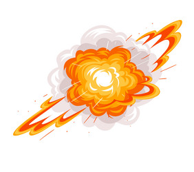 Explosion effect with smoke design Royalty Free Vector Image
