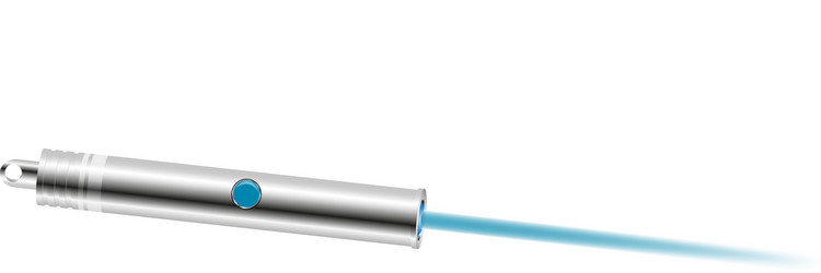 Laser pointer with yellow light Royalty Free Vector Image