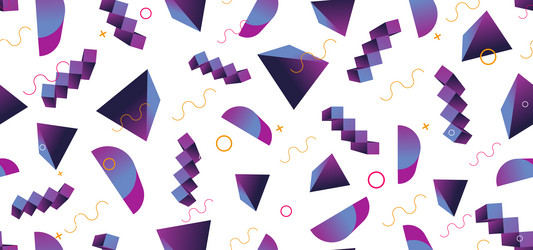 Memphis geometric shape design retro elements Vector Image