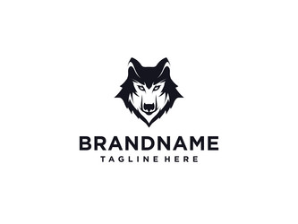 Simple wolf logo design Royalty Free Vector Image