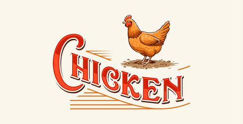 Logo for crispy chicken nuggets Royalty Free Vector Image