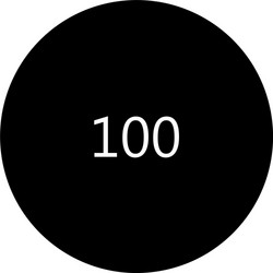 Hundred percentage circle icon 100 percent Vector Image