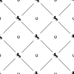 Black rearing horse seamless pattern Royalty Free Vector