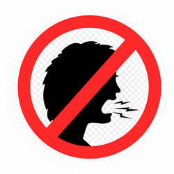 No Shouting Sign Vector Images (over 300)