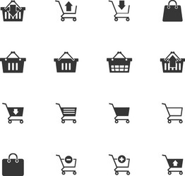 Shopping mall or store icon set Royalty Free Vector Image