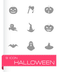 Black halloween icons set Royalty Free Vector Image