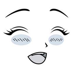 Anime Girl Winking Face