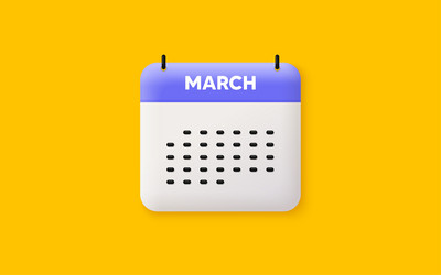 March month icon event schedule mar date Vector Image