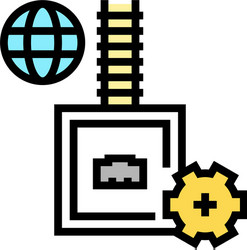 Electrical substation engineer color Royalty Free Vector