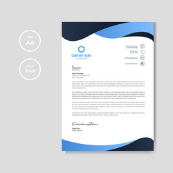 Modern blue letterhead background Royalty Free Vector Image