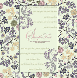 Abstract floral invitation card Royalty Free Vector Image