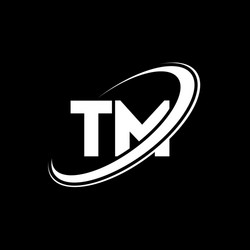 Tm t m letter logo design initial Royalty Free Vector Image