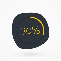30 percent chart percentage infographic element Vector Image