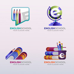 English logo design template Royalty Free Vector Image