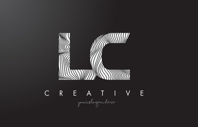 Lc l c creative letters design with white pink Vector Image