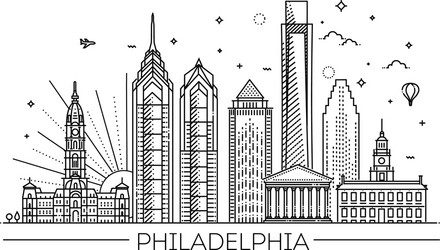 Philadelphia Skyline Vector Images (over 250)