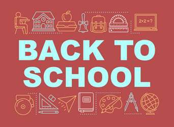 Mathematics word concepts banner presentation Vector Image