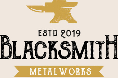 A set of two blacksmithing logo design templates Vector Image