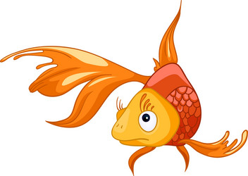 Cartoon character fish Royalty Free Vector Image