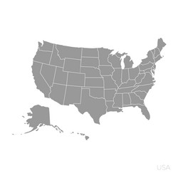 Usa colors map with borders of states Royalty Free Vector
